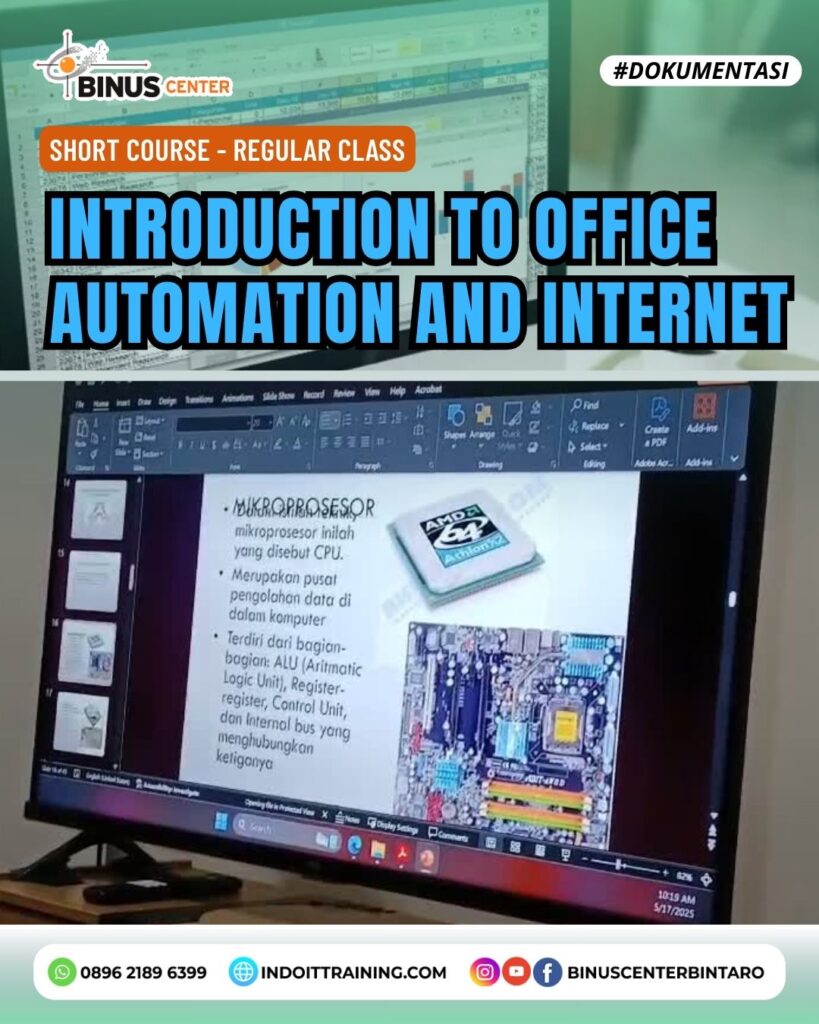 Dokumentasi Training - Regular Class "Introduction to Office Automation and Internet" - Binus ...